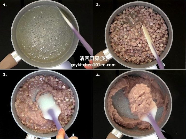 Delicious Sweet Taro Paste Puff-Made with Fresh Taro - MyKitchen101en.com