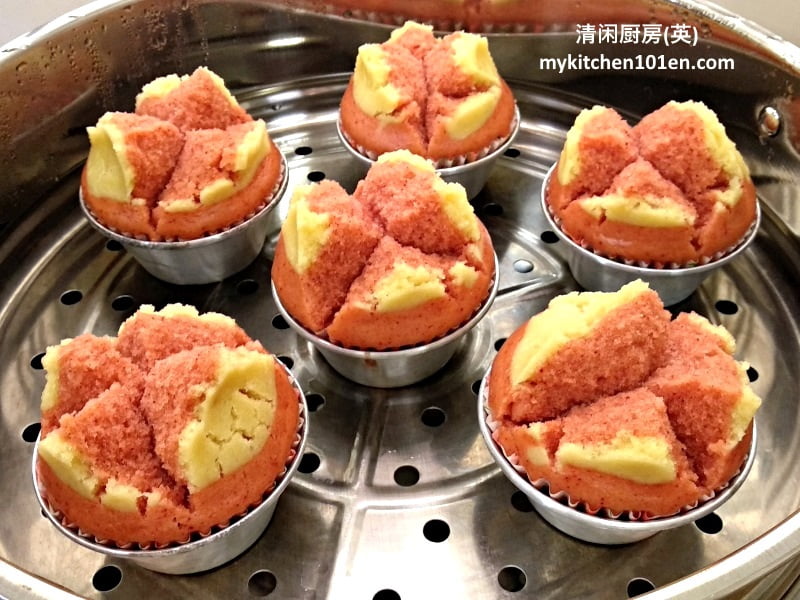 Natural Dual Colour Huat Kuih (Natural Red from Red Yeast Rice ...