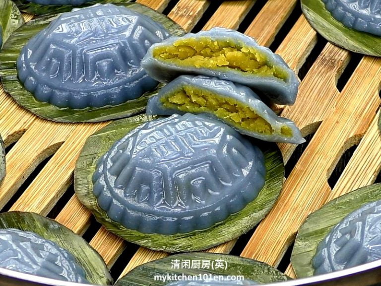 Delicious Blue Pea Angku Kuih (Low-Sugar Pumpkin Sweet Potato Paste ...