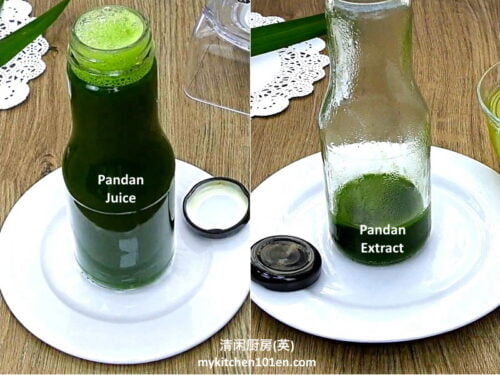 How to Extract Pandan Juice / Easy Pandan Extract - MyKitchen101en.com